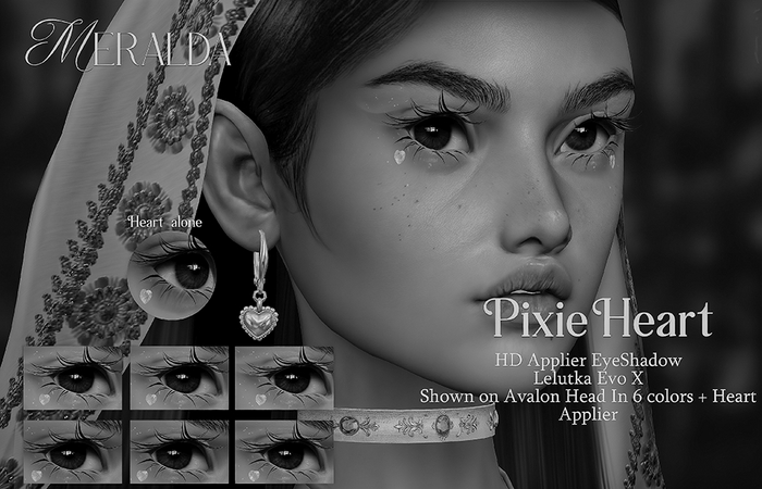 Second Life Marketplace - Meralda - Pixie Heart Eye shadow DEMO